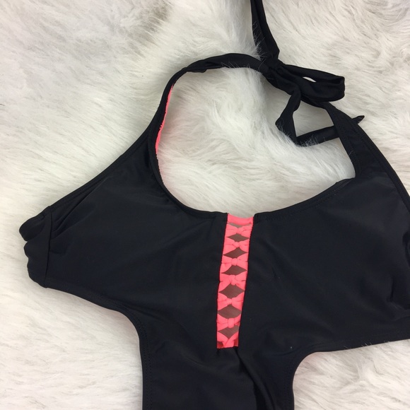 Coral Tropics | Swim | Coral Tropics Black And Neon Monokini One Piece ...